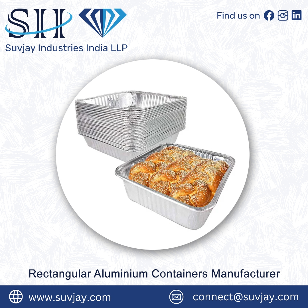 Rectangular Aluminium Containers Manufacturers & Exporters in India